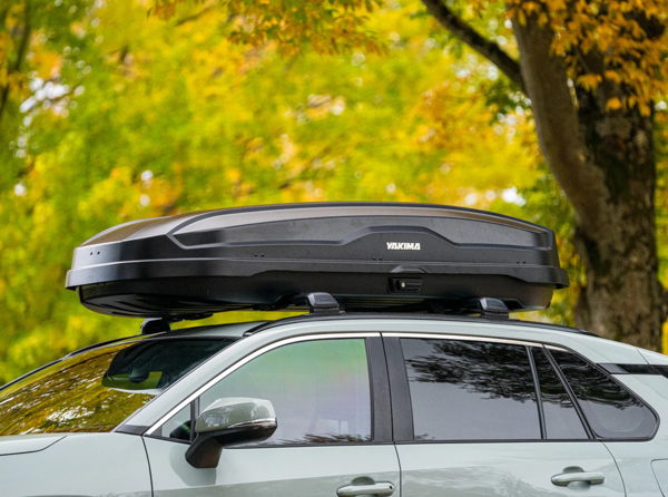Yakima SkyBox NX 16. New Model Roof Box. NZ – Sun And Snow